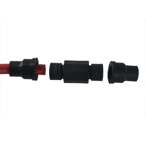 Black+Red Replac Splitfire Twin Core High Tension Spark Plug Wire For ...