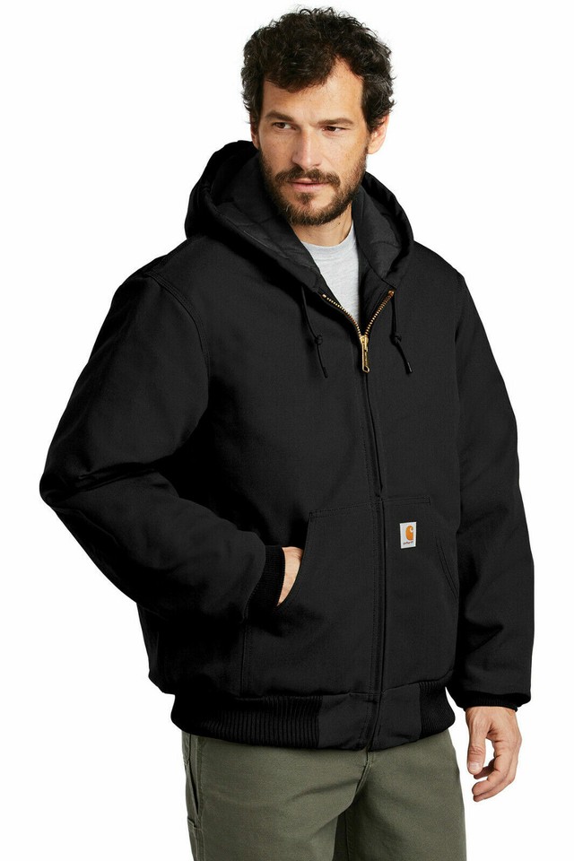 Carhartt Mens Quilted Flannel Lined Duck Hooded Big & Tall J140 Active ...