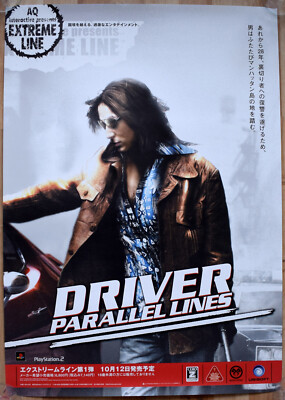 Driver: Parallel Lines RARE PS2 51.5cm x 73cm Japanese Promotional ...
