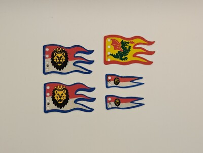 LEGO Castle 6090 Cloth Flags & 6082 Cloth Flag. Condition GUC - VGUC ...