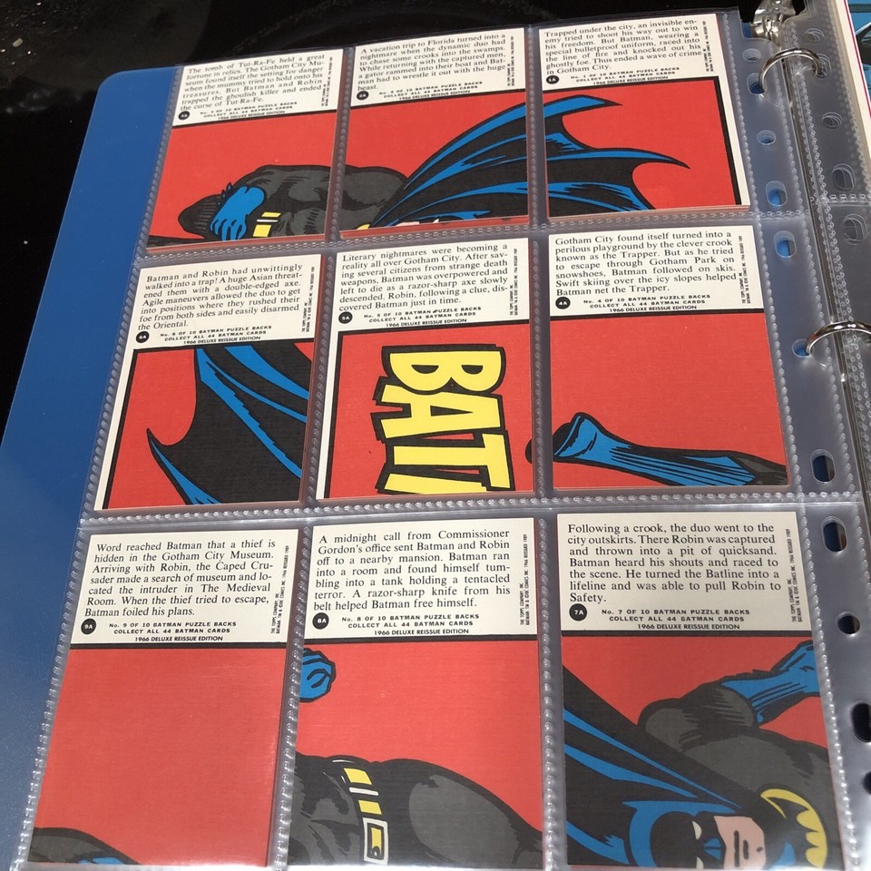 1966 TOPPS BATMAN RED BAT SET Reissue Set 1989. (44) N.Mint/Mint. Cards ...