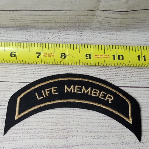 Life member motorcycle jacket sleeve patch - Black | eBay