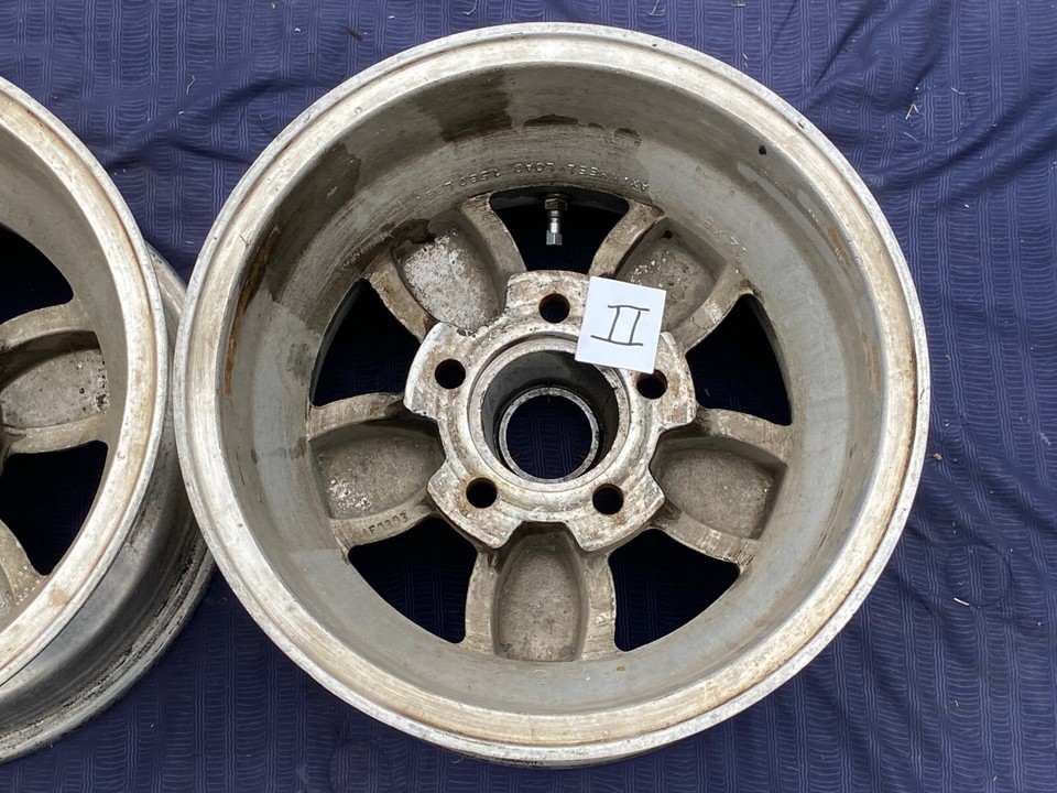 (2) 14" VINTAGE APPLIANCE DAISY MAG WHEELS 14x8 RIMS 5x4.75 CHEVY BUICK ...