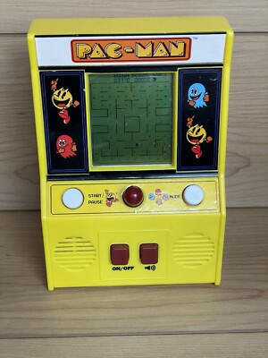 Pac-Man Mini Arcade Handheld Game Pacman Machine Yellow Tested Works-b ...