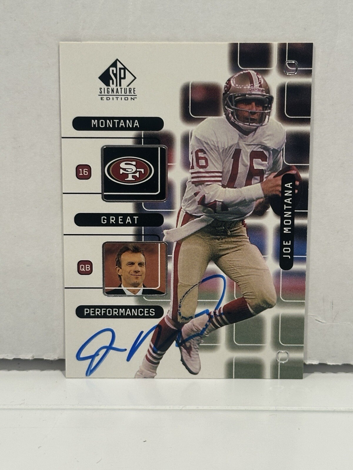 1999 SP Signature Edition Signature Performances Joe Montana auto #J5A ...