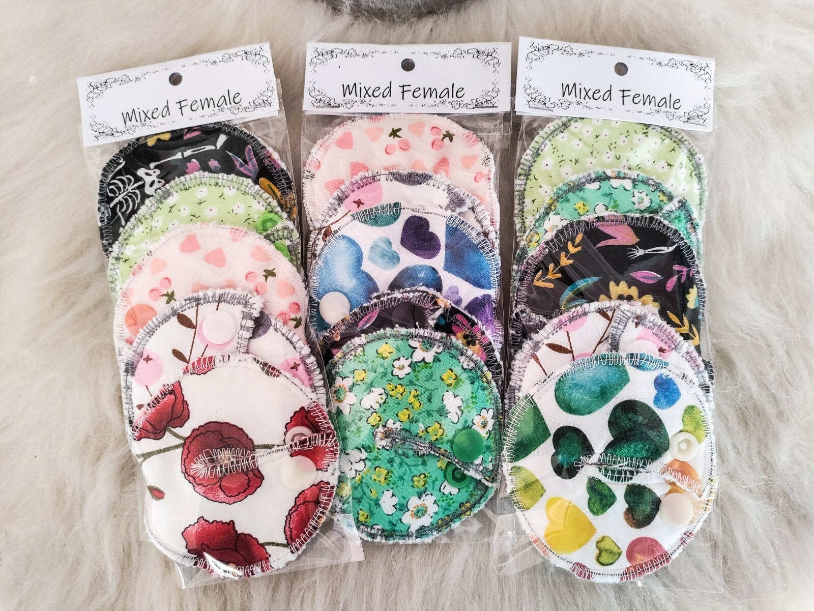 Mixed female Pack of 5 Mic Key / Mini button/ G Peg/J Peg tubie pads ...