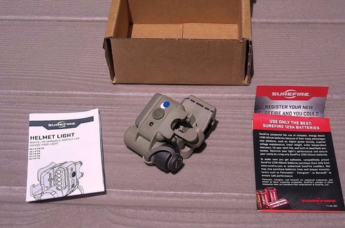 SUREFIRE Model HL1-A-TN 3V Helmet Light w/ Clip Mount - NEW IN BOX ...