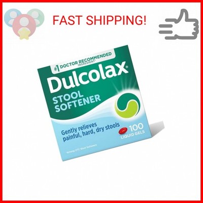 Dulcolax Stool Softener Laxative Liquid Gel Capsules, Gentle ...