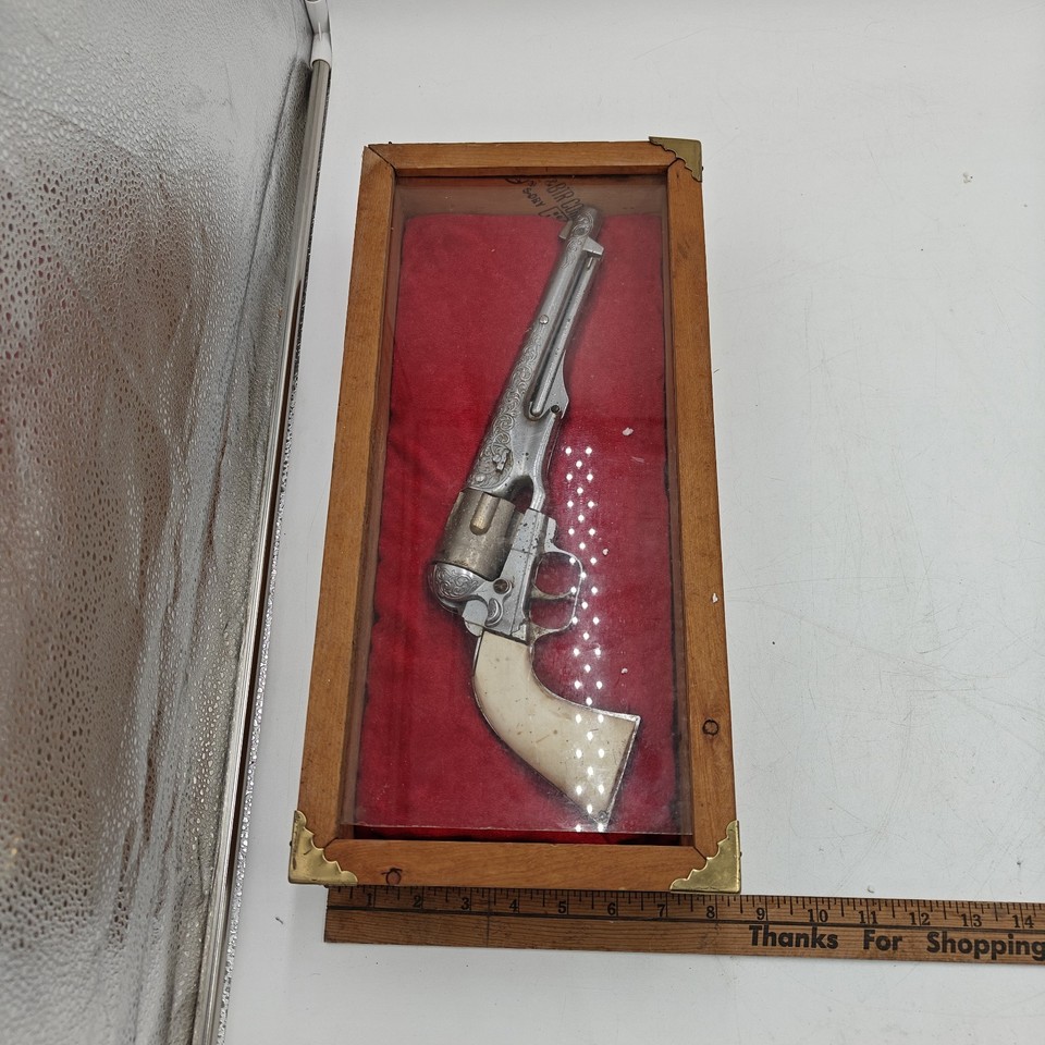 Vintage Hubley Colt .45 Replica Cap Gun Die Cast Pistol w Wooden ...