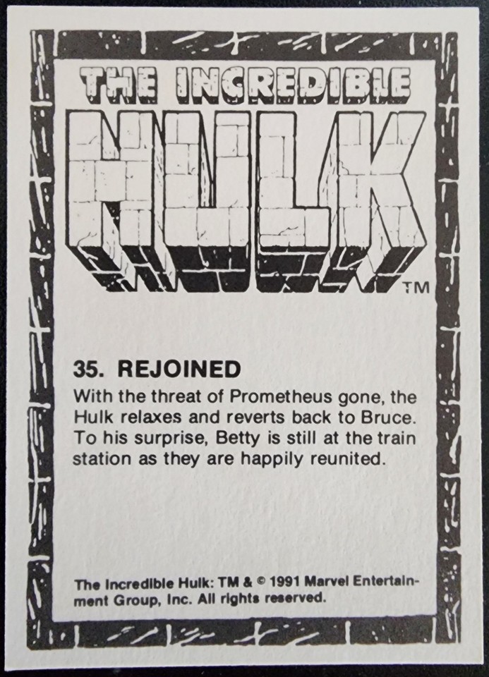 1991 Comic Images The Incredible Hulk #35 Rejoined Card | eBay