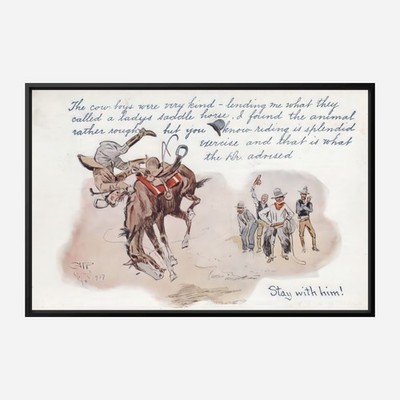 Charles Russell - The Cow Boys were very Kind - Western Print on Paper ...