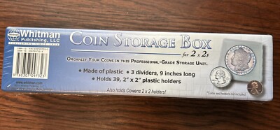 Blue Whitman Plastic 2x2 Coin Storage Box For Flips Or Snaplocks ...