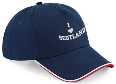 Embroidered I (heart) SCOTLAND, Piped Baseball Cap, Ideal Gift | eBay UK
