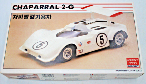 Vtg ACADEMY KOREA 1/24 Motorized Model Car Kit CHAPARRAL 2G Jim Hall | eBay