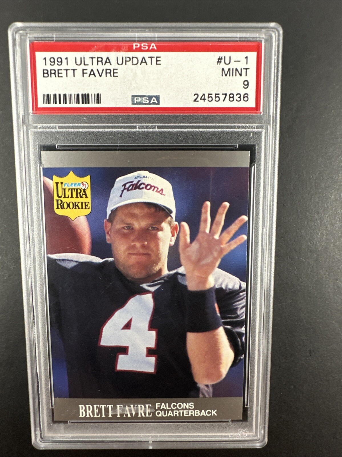 1991 Fleer Ultra Update #U-1 Brett Favre Rookie Card RC HOF PSA 9 MINT ...