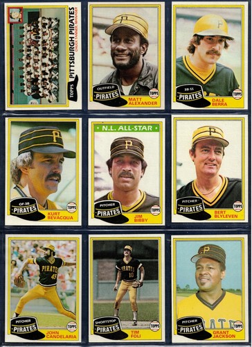 1981 Topps Lot (19) Pittsburgh Pirates Partial Team Set NM | eBay