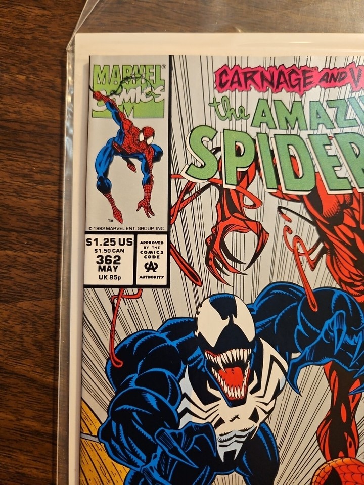 Amazing SPIDER-MAN #362 CARNAGE & VENOM Mark Bagley Cover/Artwork 1992 ...
