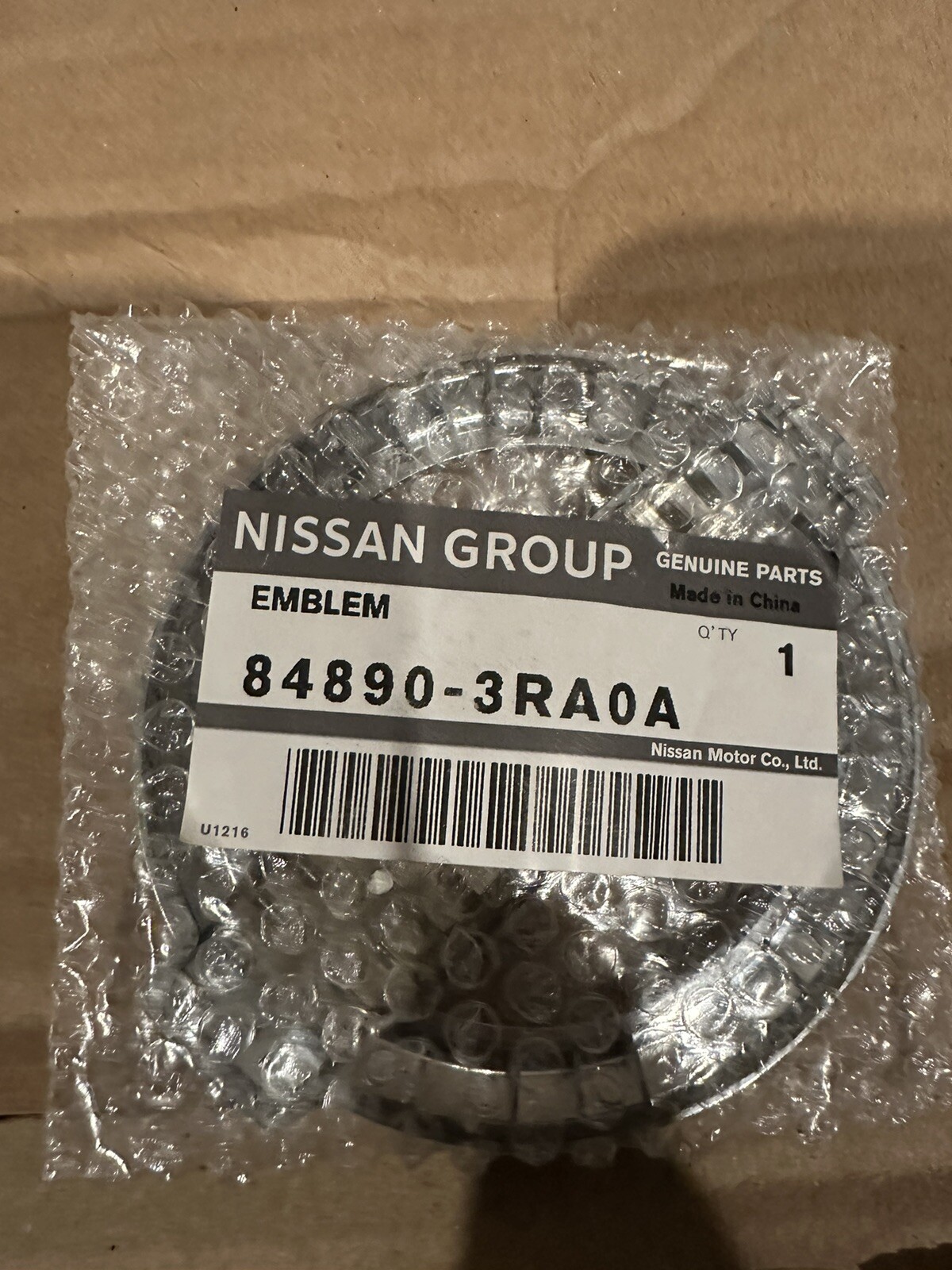 GENUINE NISSAN 848903RA0A SENTRA (13-16) REAR TRUNK LID EMBLEM 84890 ...