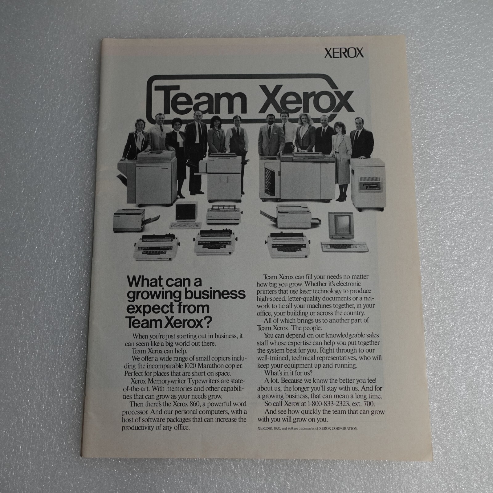 Vintage Print Ad Team Xerox Sports Illustrated Jun 25, 1984 | eBay