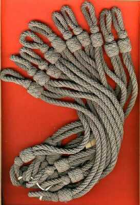 bundle orig 10 pcs. East Germany DDR German chin cords straps grey ...