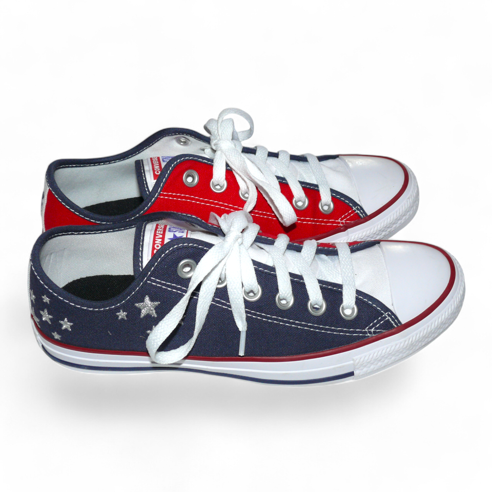 Converse Custom Chuck All Star Tennis Shoes Red White Blue Patriotic ...