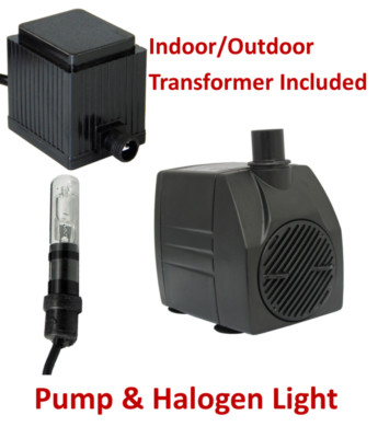 Rena OEM Low-Voltage Water Pump and Halg Light 180gph/5.5 ft lift + 10 ...