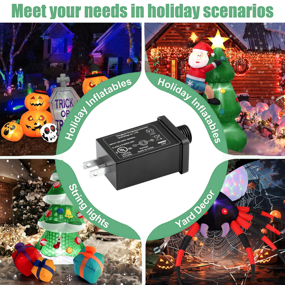 12V LED Controller with 6FT Extension Cord for Halloween Inflatable ...