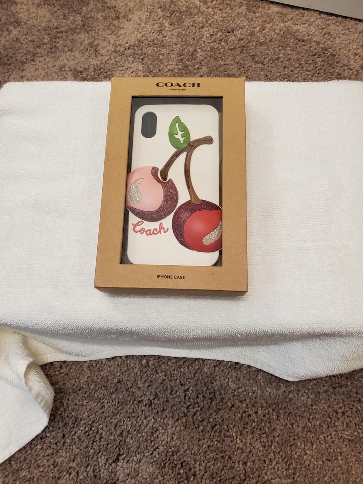 COACH F65093 iPhone X/XS Cherry Phone Case Cover Protection -Authentic ...