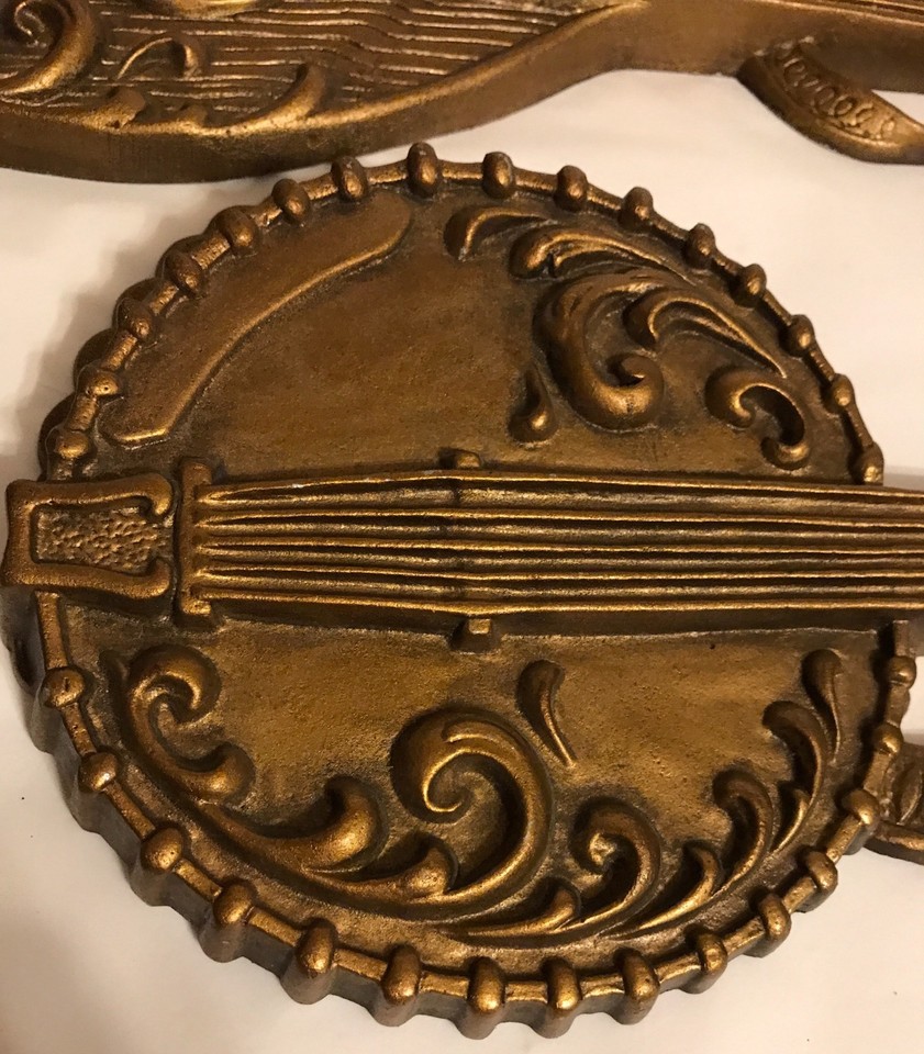 Sexton 2 Metal Musical 17" Guitar Wall Art USA Mid Century Modern ...