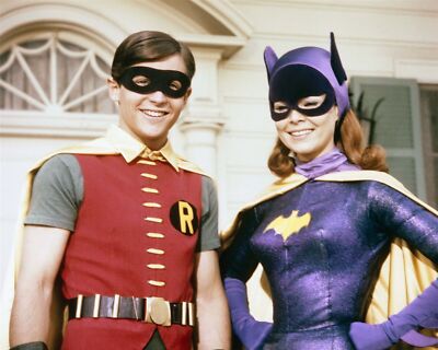 Batman 1966 TV series Burt Ward Yvonne Craig Robin & Batgirl 24x30 inch ...