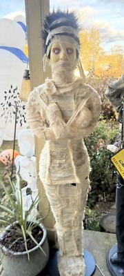 Vintage Gemmy Life-size Mummy Bride Box Works Retired Halloween ...