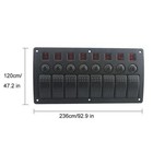 8 Gang Rocker Switch Panel Car Marine Boat Houseboat Circuit Led ...