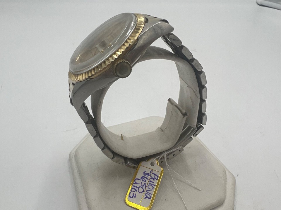 u103 Bulova Oceanographer 333 10k Gold Bezel Automatic | eBay