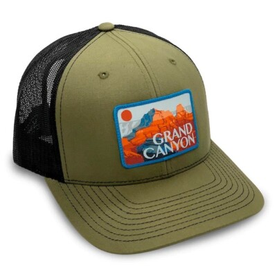 PARK HATS GRAND CANYON National Park Snapback Cap Trucker Hat, Grn ...