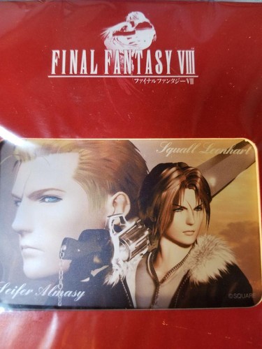 SQUARE ENIX Final Fantasy 8 card and lion pin badge set Squall, Cypher ...