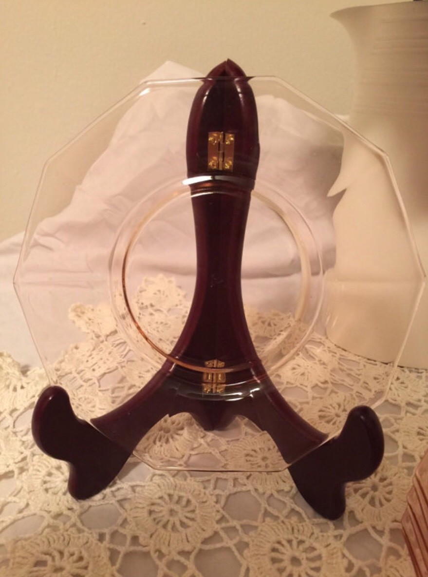 Set Of 7 ELEGANT CAMBRIDGE Pink Decagon Salad Dessert Plates / Elegant ...