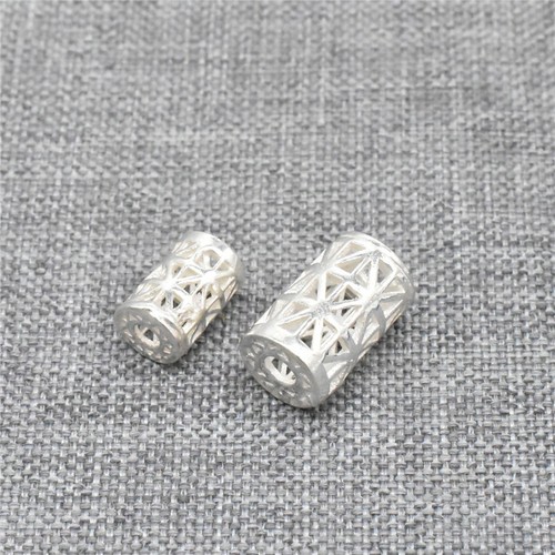 8pcs of 925 Sterling Silver Filigree Cylinder Barrel Beads for Bracelet ...
