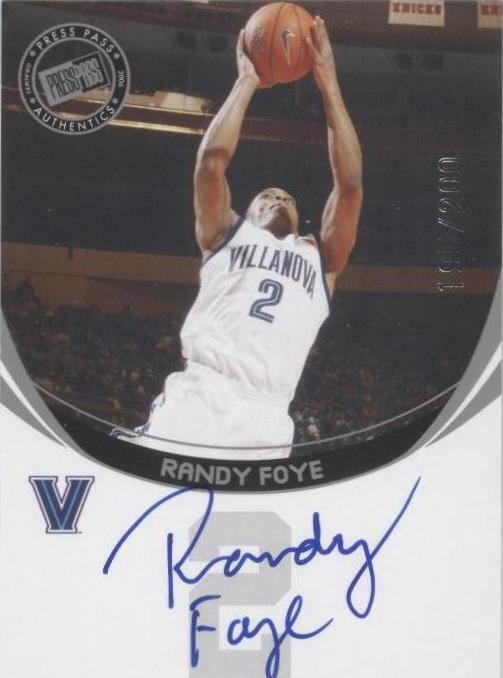 2006 Press Pass - Autographs Randy Foye Silver /200 (AU, RC) for sale ...