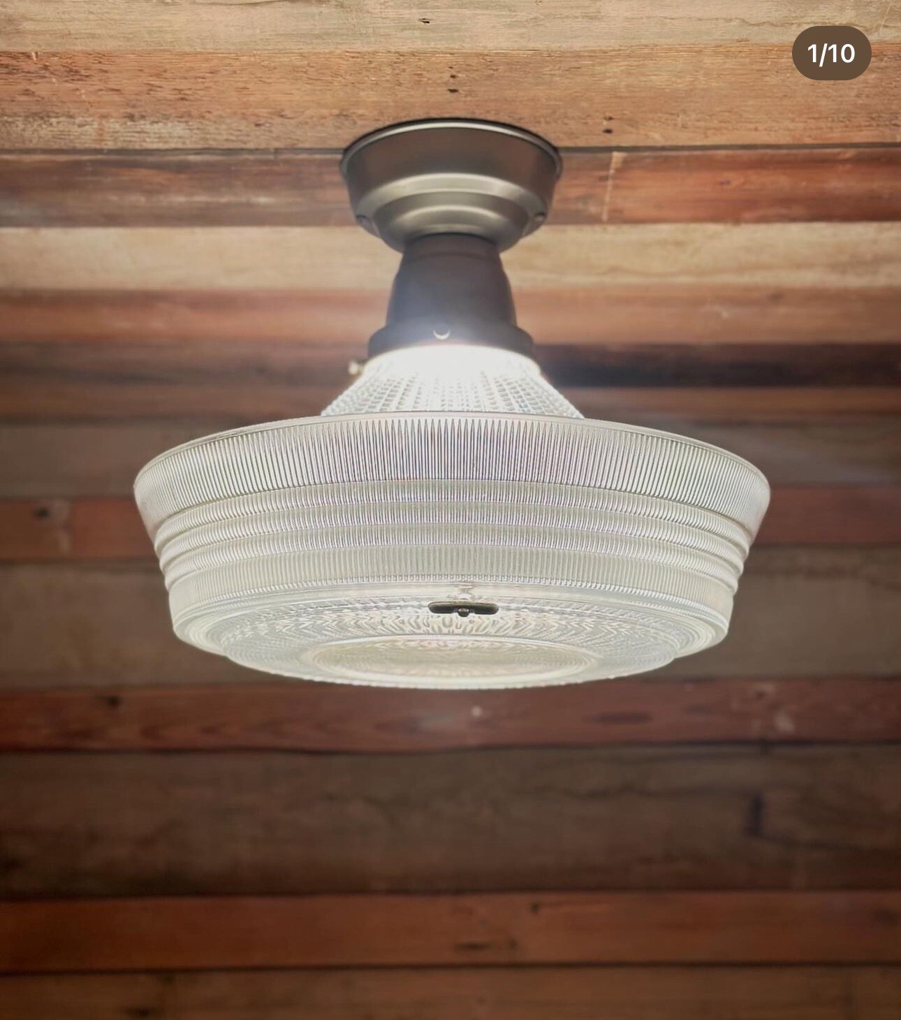 3 BEAUTIFUL Holophane SAILOR HAT Fixtures - Cleaned- Rewired- READY TO ...