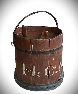 ANTIQUE HANDMADE POWDER KEG BARREL PRIMITIVE FOLK ART SWEDEN EARLY 1800 ...