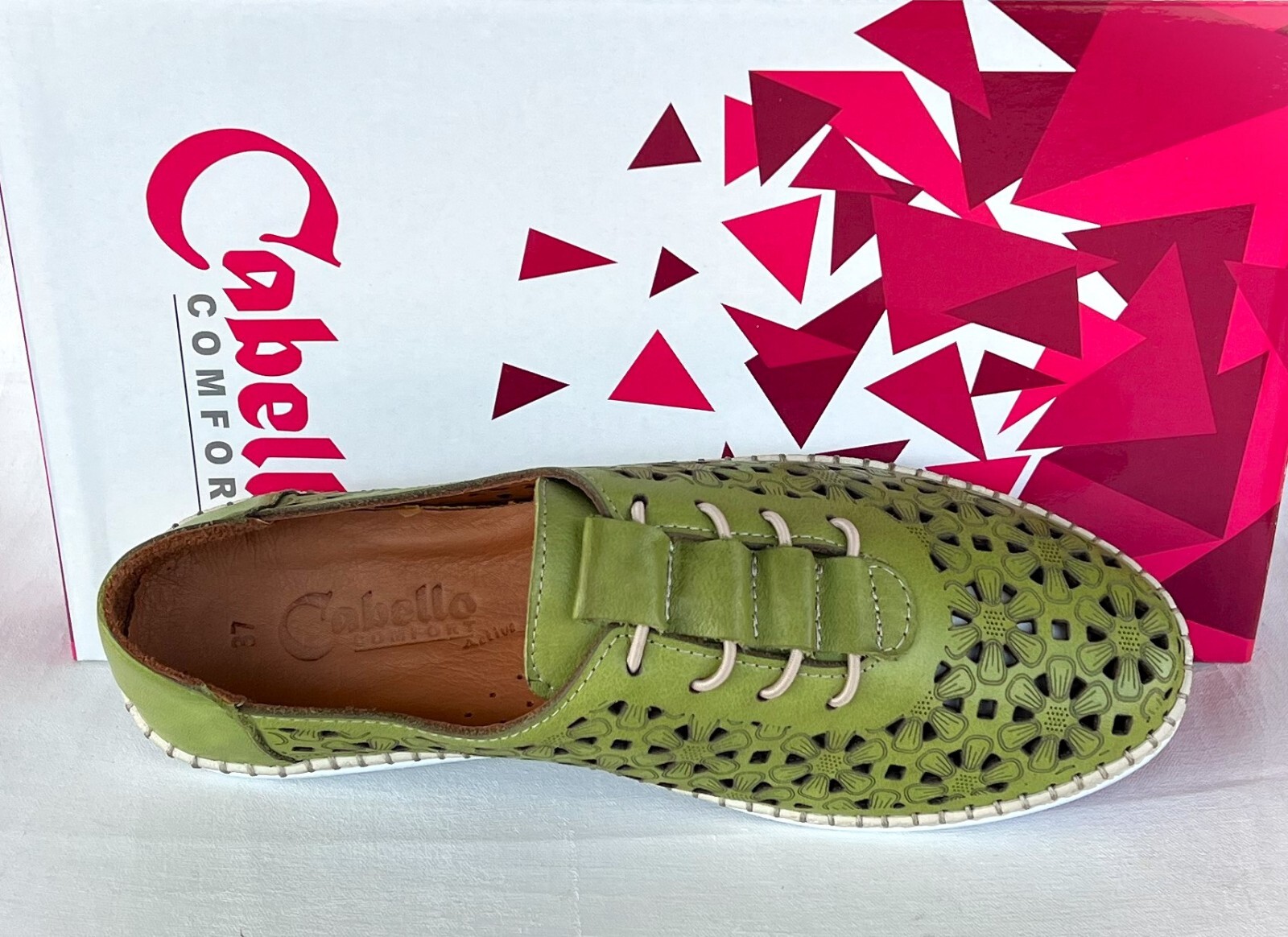 Cabello Comfort Shoes Leather Elastic Lace Up Derby Shoes Cabello Shoes ...