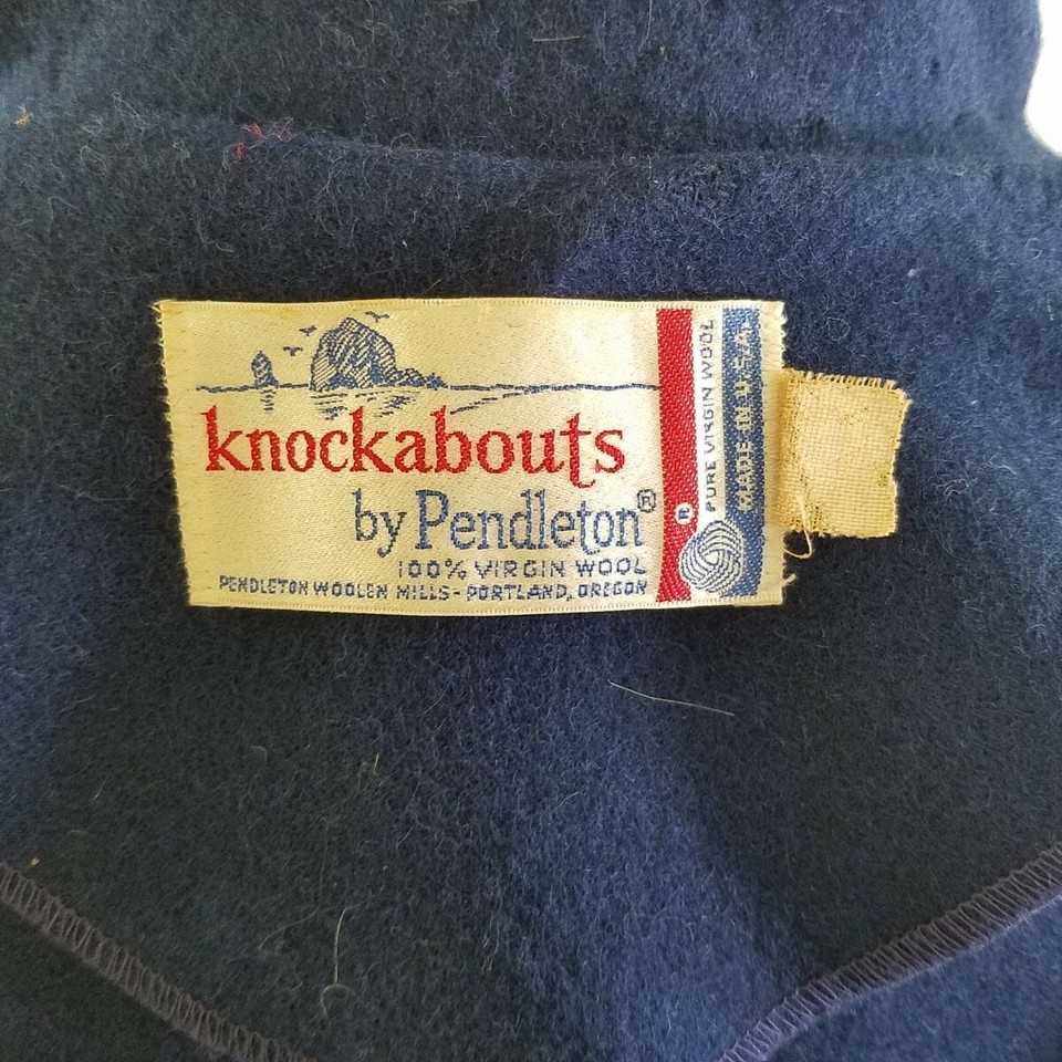 1960s Vintage Pendleton Knockabouts Womens Wool Cape Navy Blue with Toggles | eBay