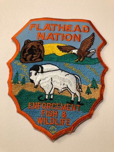 Flathead Nation Enforcement Fish & Wildlife Patch Montana Tribe Tribal ...