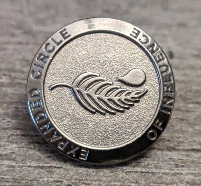 Expanded Circle Of Influence Lapel Pin - Leaf Water Drop Inspirational ...