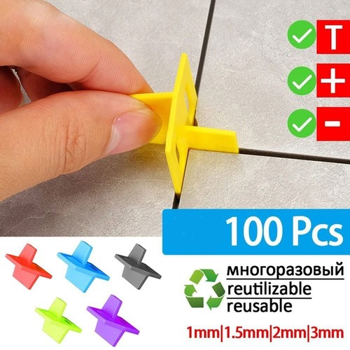 100pcs Leveling System Floor Gap Clips Reusable Tile Leveling Clips ...
