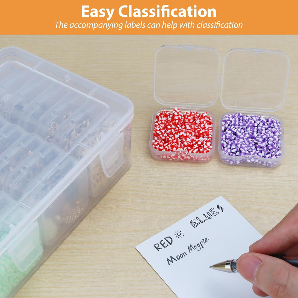 Bead Organizers Box, Plastic Storage Mini Clear Bead Storage Containers Transpar | eBay