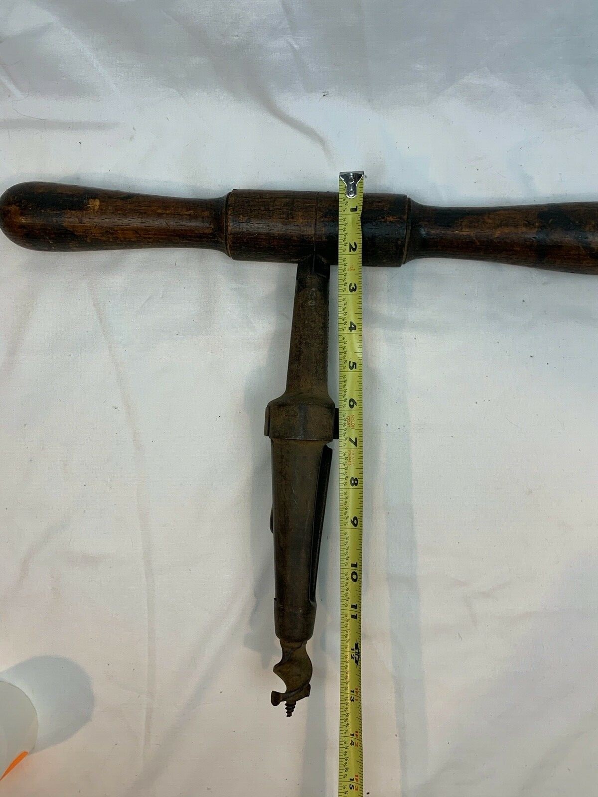 1800's US Bung Mfg. Auger Reamer Wooden Handle Iron Drill Bore Barrel ...