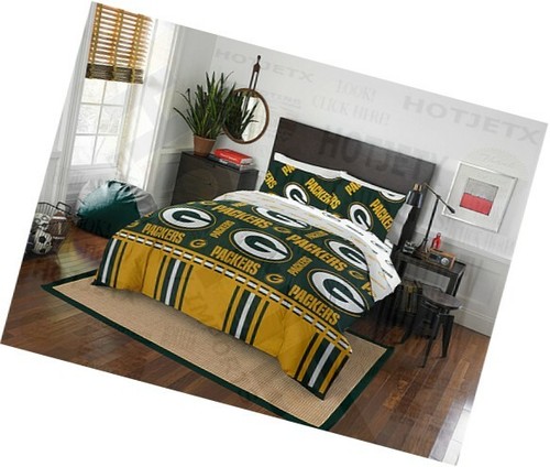 GREEN BAY PACKERS BEDDING SET QUEEN NFL FOOTBALL HOME BED PILLOW ...