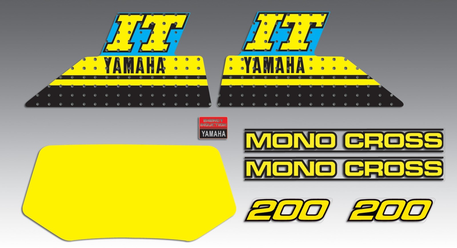 YAMAHA 1986 IT200 WICKED TOUGH DECAL GRAPHIC KIT 86 IT 200 | eBay