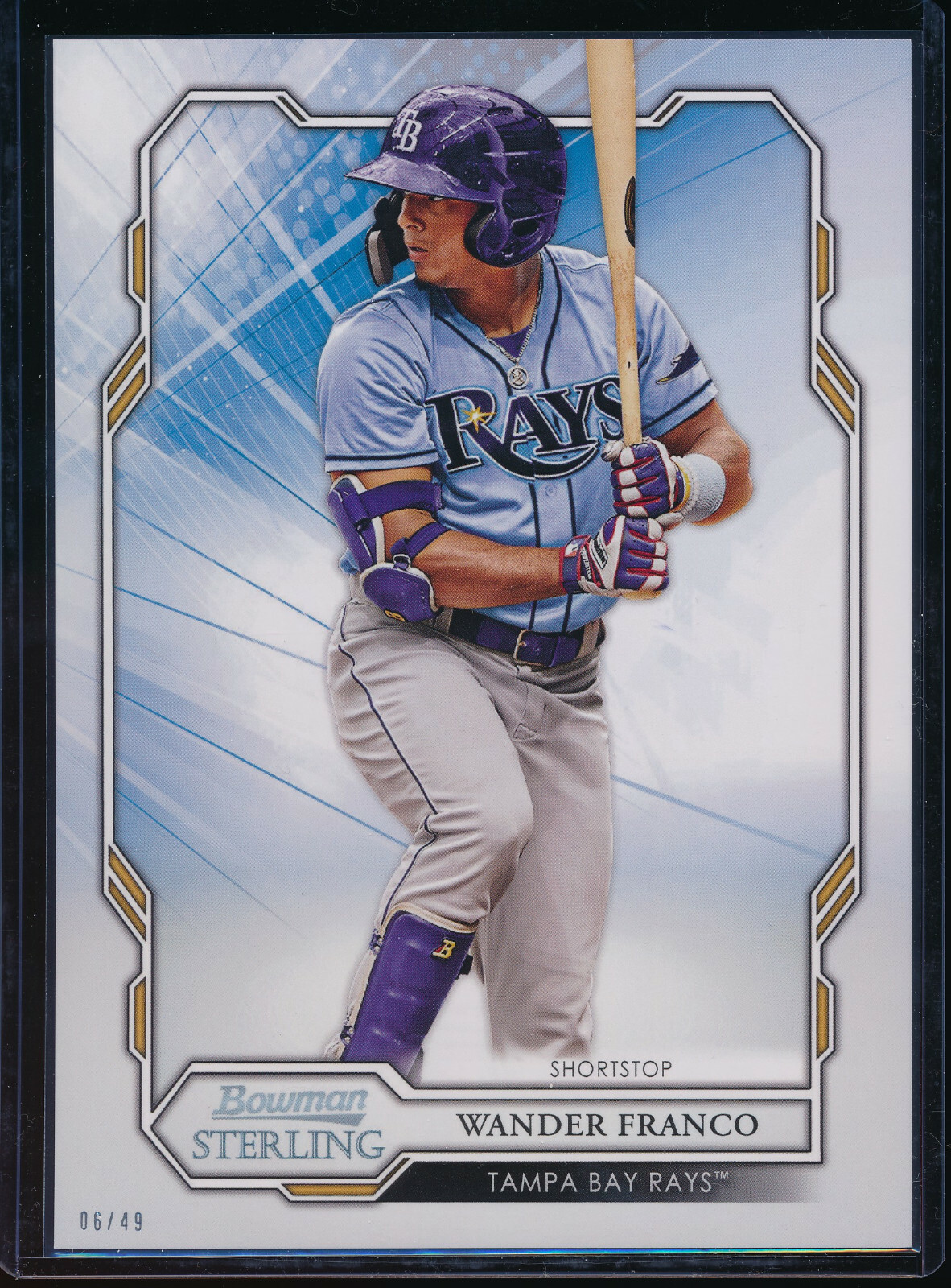 WANDER FRANCO 2019 Bowman Sterling Box Topper 5x7 JUMBO #/49 Rookie ...
